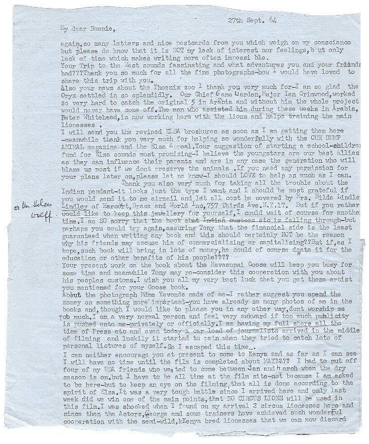 JA Letters 1964 - July - Dec.