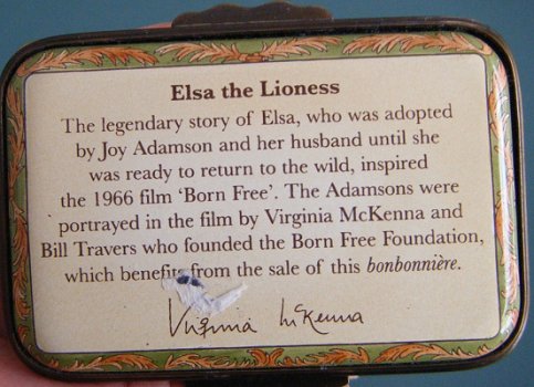 Collectibles from Born Free, Elsa & Adamsons